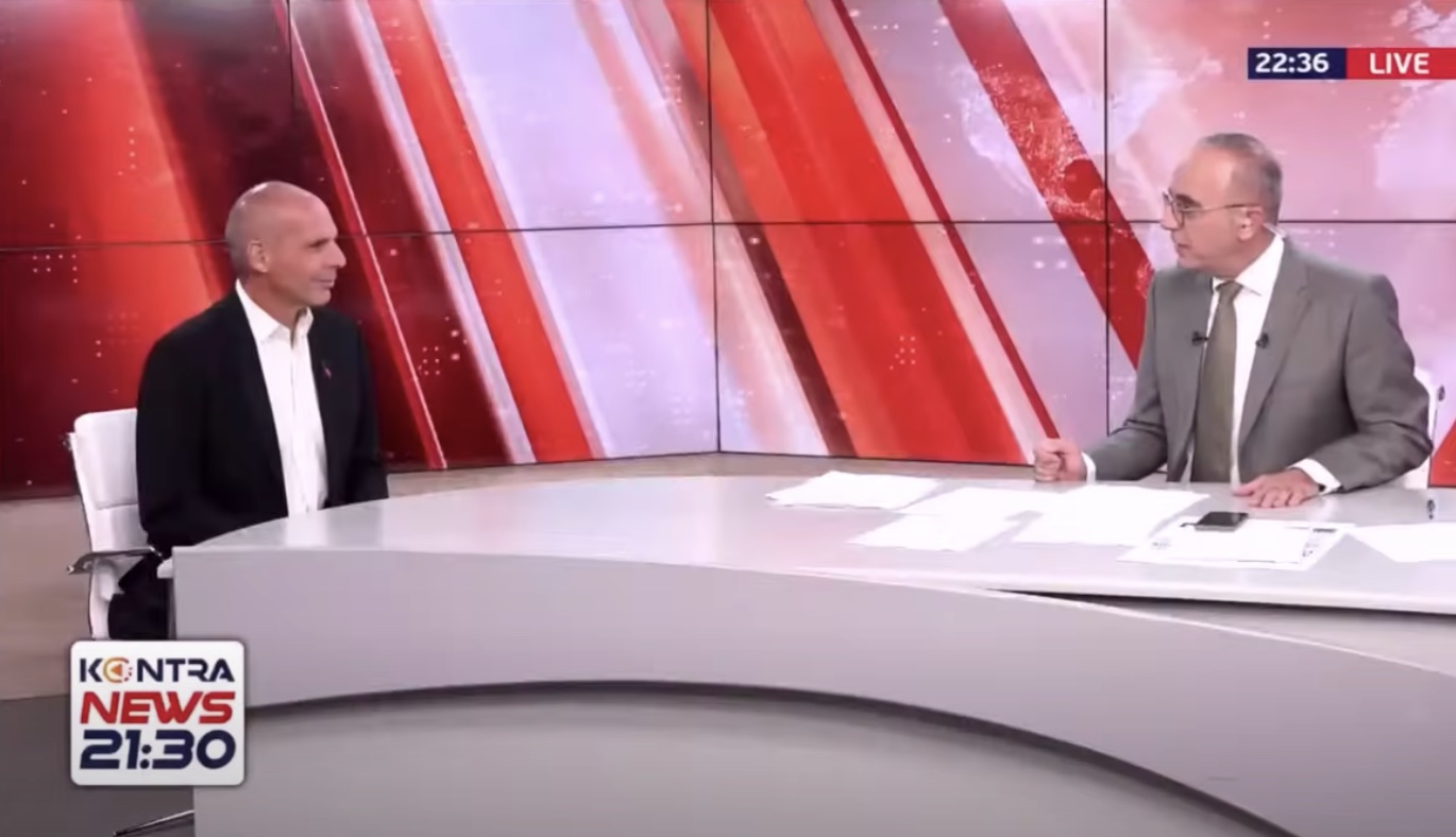 Στο ΚΟΝΤΡΑ-NEWS με τον Πάνο Χαρίτο - video - Yanis Varoufakis